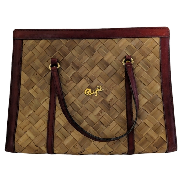 Vintage | Bags | Vintage Vittorio Gabbrielli Beghe Creation Woven Straw ...